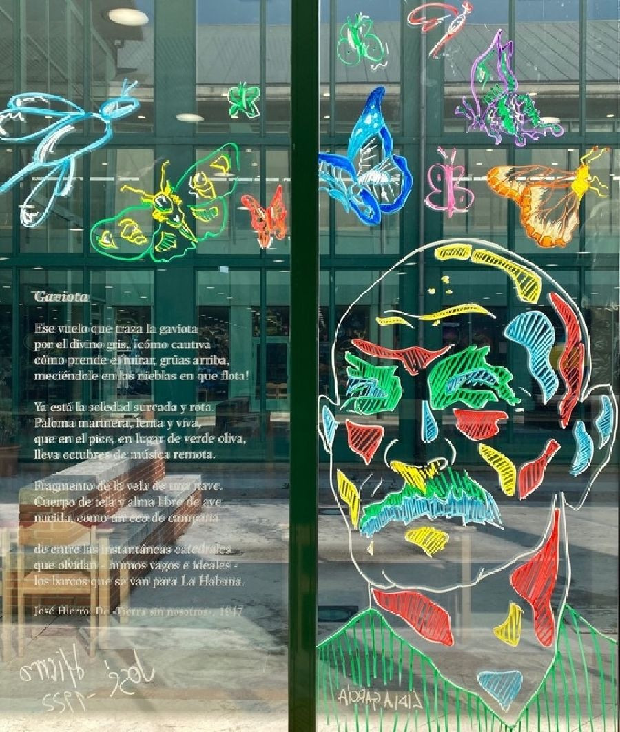 La Biblioteca Central se decora con poemas e ilustraciones de José ...